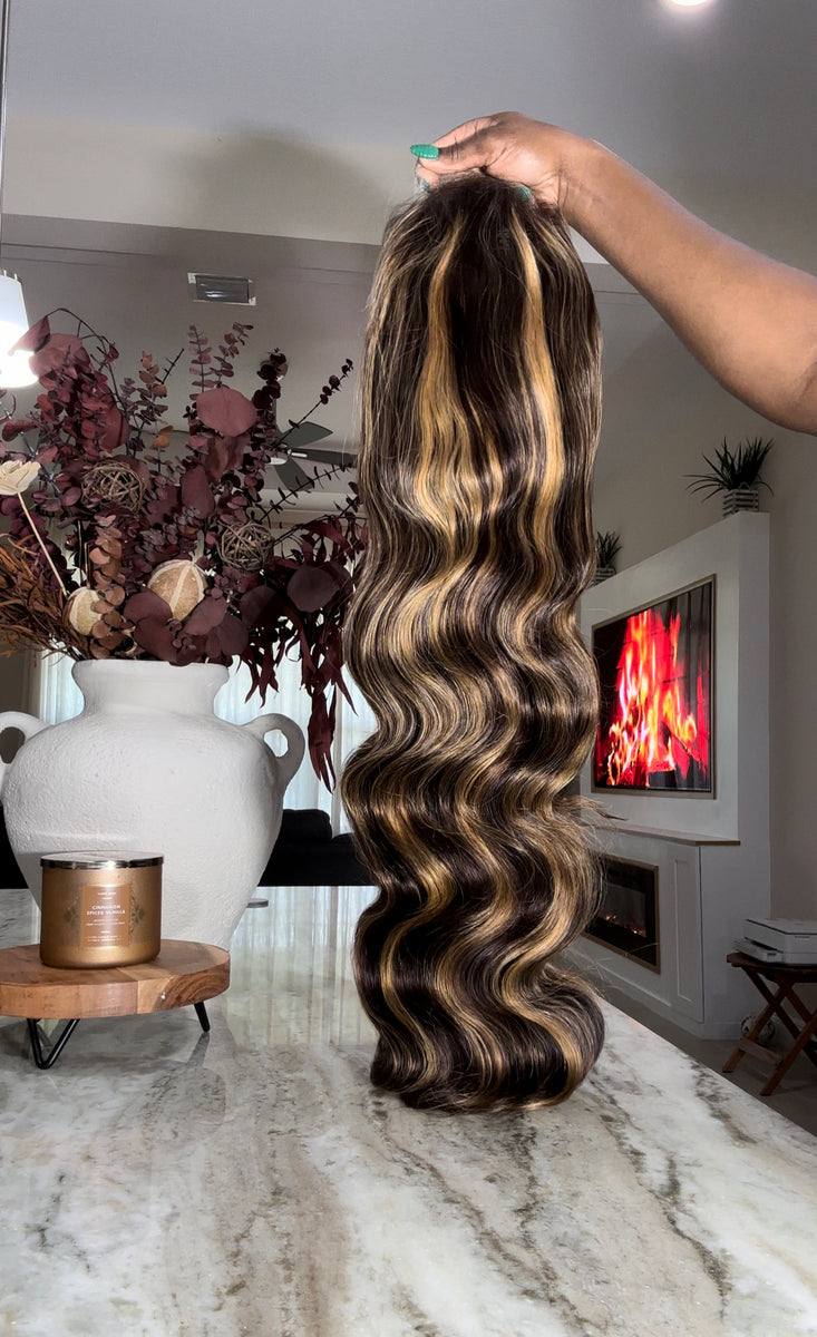 6X6 HD LUXURY BODY WAVE OR STRAIGHT LACE CLOSURE WIGS, (Highlights) – K ...